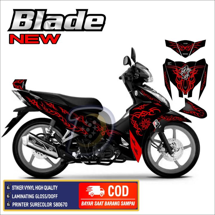 Decal Blade New 110 125 Fullbody Striping Blade New Stiker Honda Blade ...