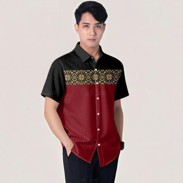 Arong Tagalog Shirt T-Shirt For Man 2026 Summer Retro Large Size Ethnic ...