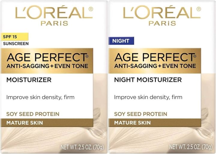 L'Oreal Paris Age Perfect Anti-Sagging + Even Skin Tone Hydrating ...