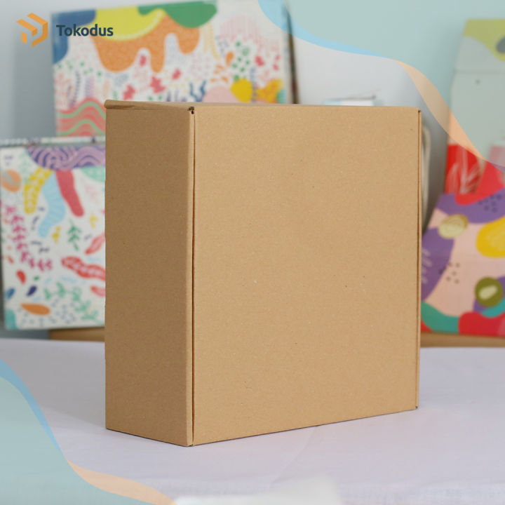 Kardus Box Die Cut 22x22x9 cm Dus Hampers/Kue/Kado (Bisa Custom ...