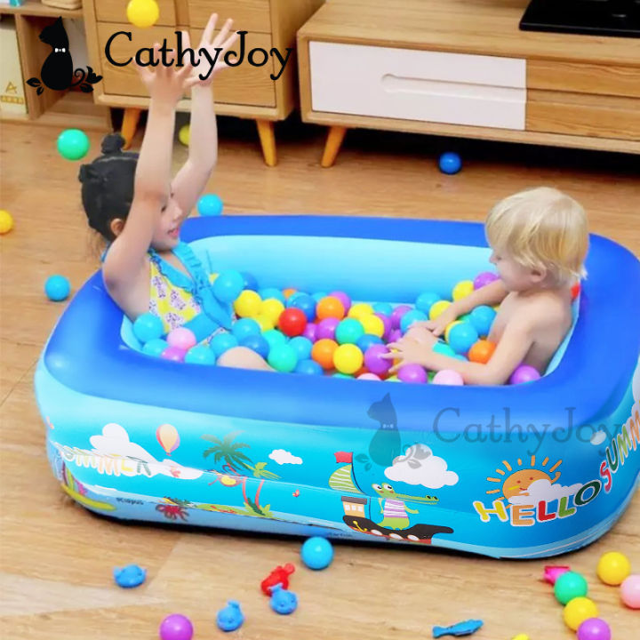JOY 110 CM Kids Inflatable Swimming Pool Indoor Outdoor Bath Play Water ...