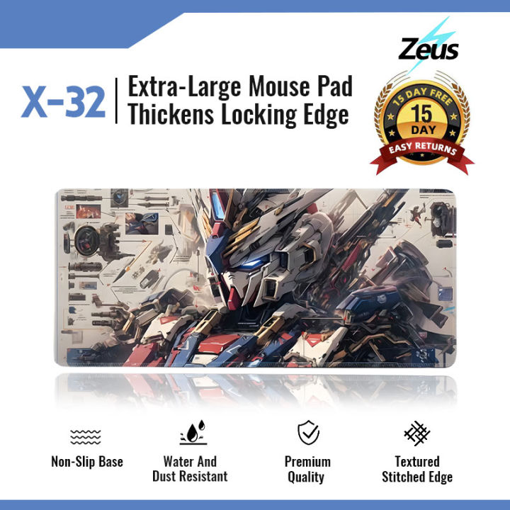 Zeus x Gundam ( X-32 ) Extended Mouse Mat / Mouse Pad For Gaming ( 80cm ...