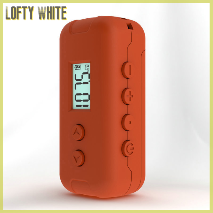 Lofty White เครื่องรับวิทยุ FM แบบพกพาขนาด50-108MHz พร้อมจอแสดงผล LCD เครื่องรับวิทยุมือถือ ...