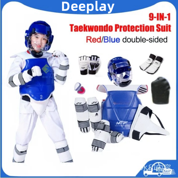 14 in 1 Taekwondo Protective Gear Taekwondo Armor Children Comition Set ...