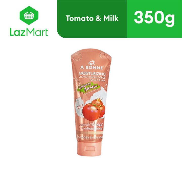 A Bonne Moisturizing Shower Cream Scrub 350g - Tomato & Milk | Lazada PH