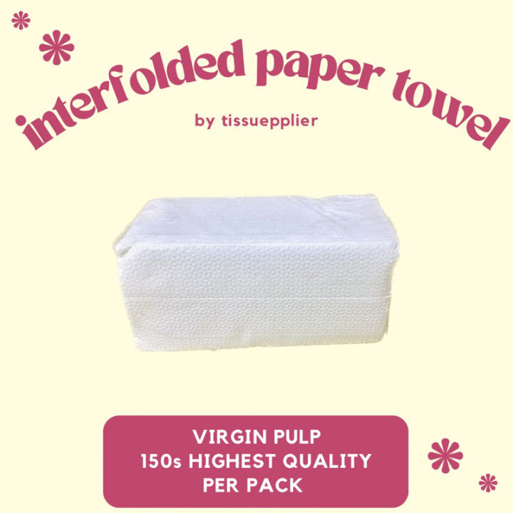 INTERFOLDED PAPER TOWEL VIRGIN PULP — PER PACK | Lazada PH