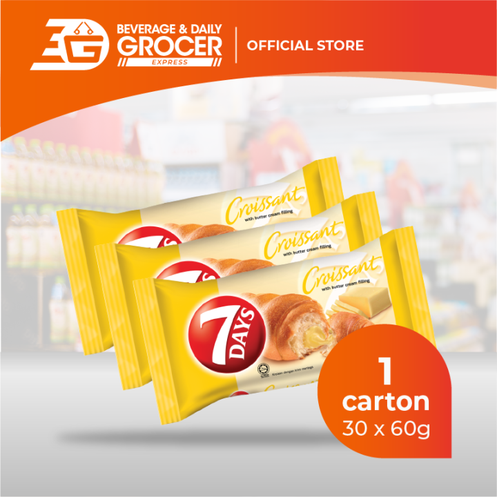 7 Days Butter Croissant (30 x 60g ) 1 Carton | Lazada