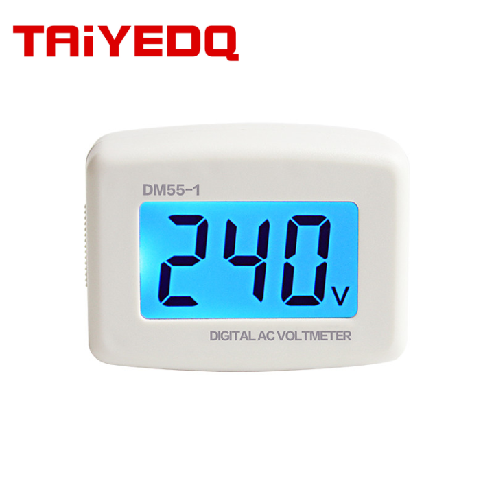 AC Panel Meter LCD Blue Backlight Digital Voltage Meter Tester ...