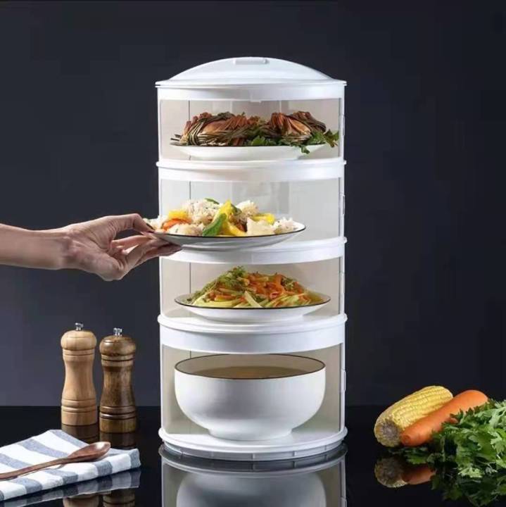 5LAYER- Stackable 5 Layer Food Keeper Transparent Food Warmer ...