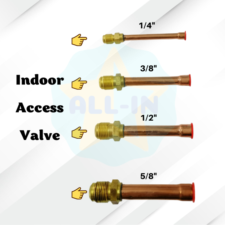 Air Conditioner Indoor Access Valve 1/4", 3/8", 1/2", 5/8" Indoor ...