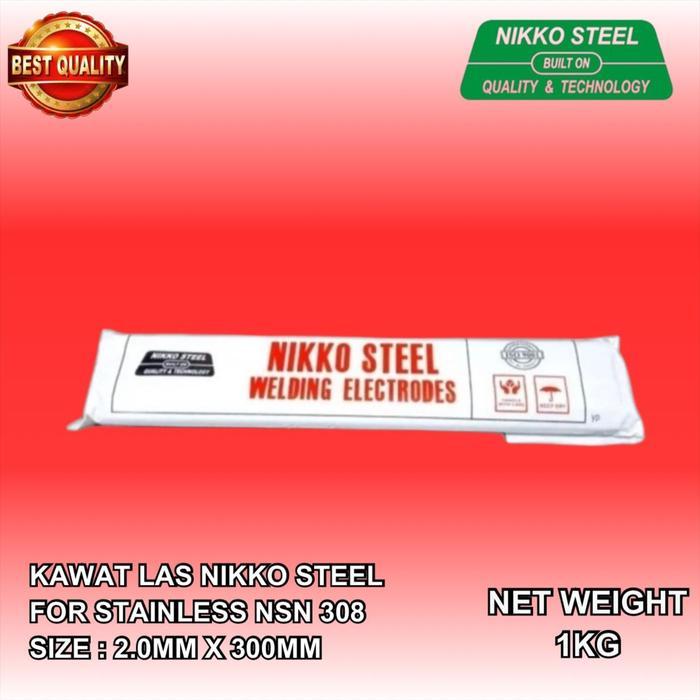 KAWAT LAS STAINLESS STEEL NIKKO NSN 308 SIZE 2MM X 300MM - KEMASAN 1KG - VIOLENC STORE | Lazada ...
