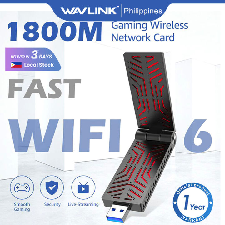 Wavlink AX1800 USB WiFi Adapter , USB 3.0 Dual Band High Gain Antenna 2 ...