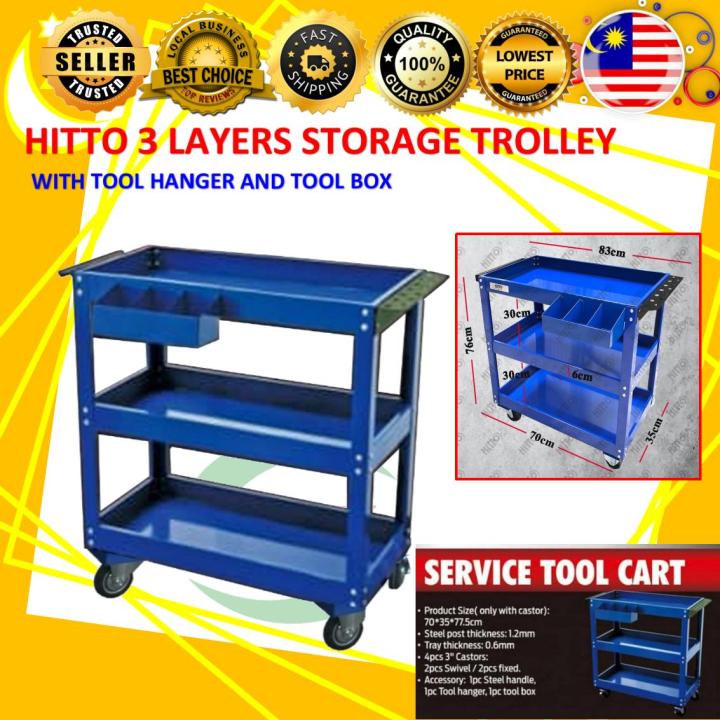 HEAVY DUTY 3 LAYERS TOOLS TROLLEY 3 LAPIS TROLI KERETA ALAT-ALATAN | Lazada