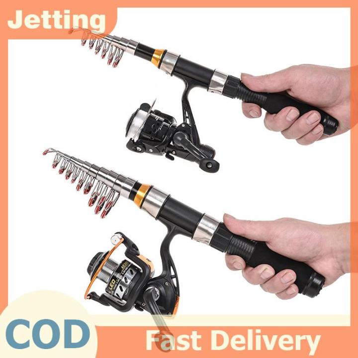 Jetting คันเบ็ดหมุนแบบพกพาคาร์บอนไฟเบอร์แบบทนทานสำหรับการเดินทางด้วย ...
