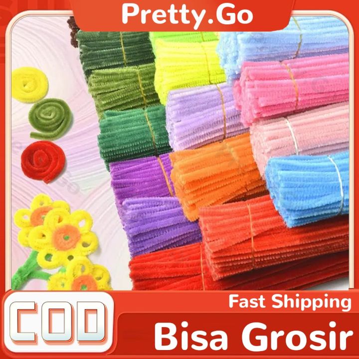 100Pcs Kawat Bulu Mercy Wire Craft Pipe Toys DIY Kawat Bulu Bunga ...