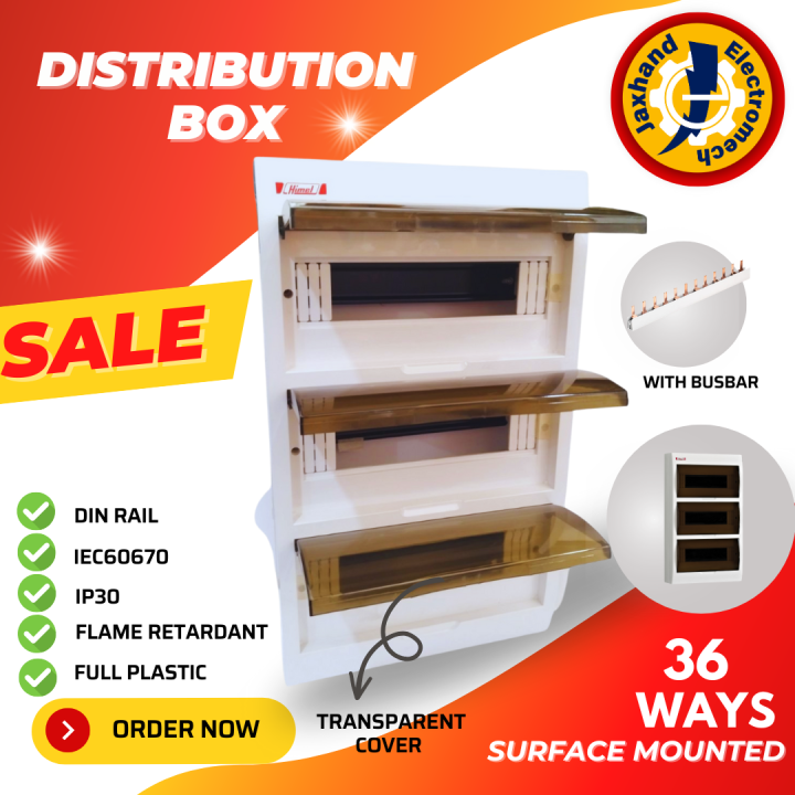 36 WAYS HIMEL PLASTIC ENCLOSURE DISTRIBUTION BOX WITH COMBINATION ...
