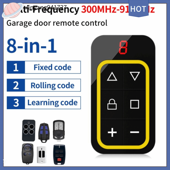 XINYANG941727 Rechargeable Garage Door Remote Control Duplicator 8 in 1 300MHz-915MHz Key Fob ...
