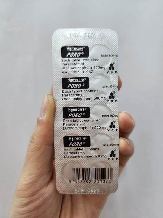(EXP:9/2025) PORO 500MG (PARACETAMOL) TABLETS 10'S | Lazada