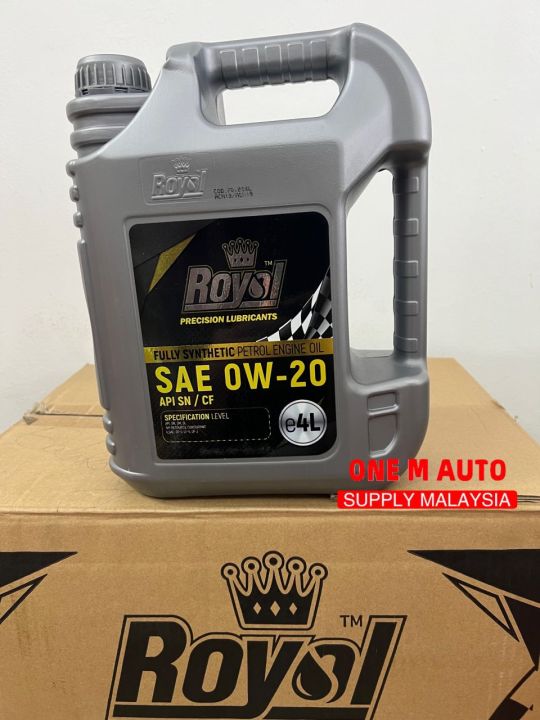 Royal Fully Synthetic Petrol Engine Oil SAE 0W-20 API SN/CF 4L | Lazada