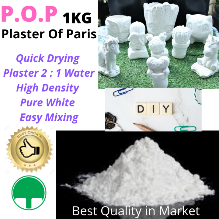 1KG Plaster of Paris Fine Powder Casting Powder Gypsum Plaster Calcium ...