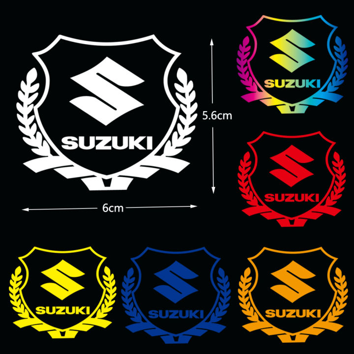 Suzuki Logo Motorcycle Sticker Reflective Plastic Motorbike Decorative ...