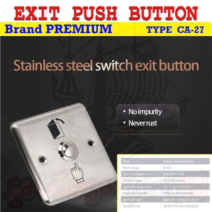 EXIT PUSH BUTTON STAINLESS / ACCESS DOOR / ACCESS CONTROL | Lazada Indonesia