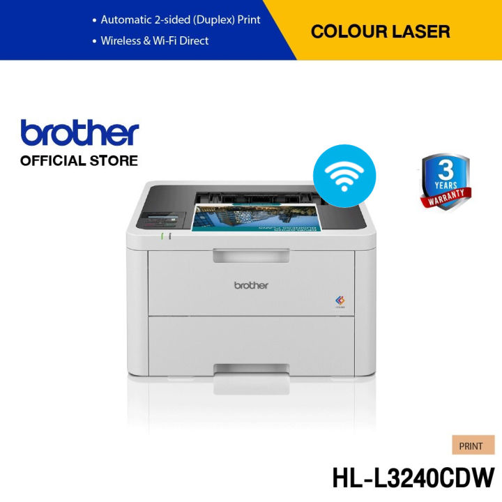 Brother HL-L3240CDW Colour Laser Printer เทคโนโลยี LED พิมพ์ขาว-ดำ/สี 26 แผ่นต่อนาที,พิมพ์เอกสาร ...