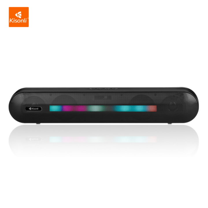KISONLI Portable Bluetooth Speaker LED-911 Mini Soundbar with RGB ...