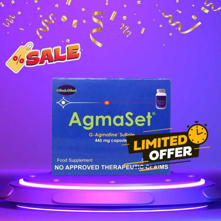 Agmaset (G-Agmatine Sulfate) 445mg 40/80/120 Capsules | Lazada PH