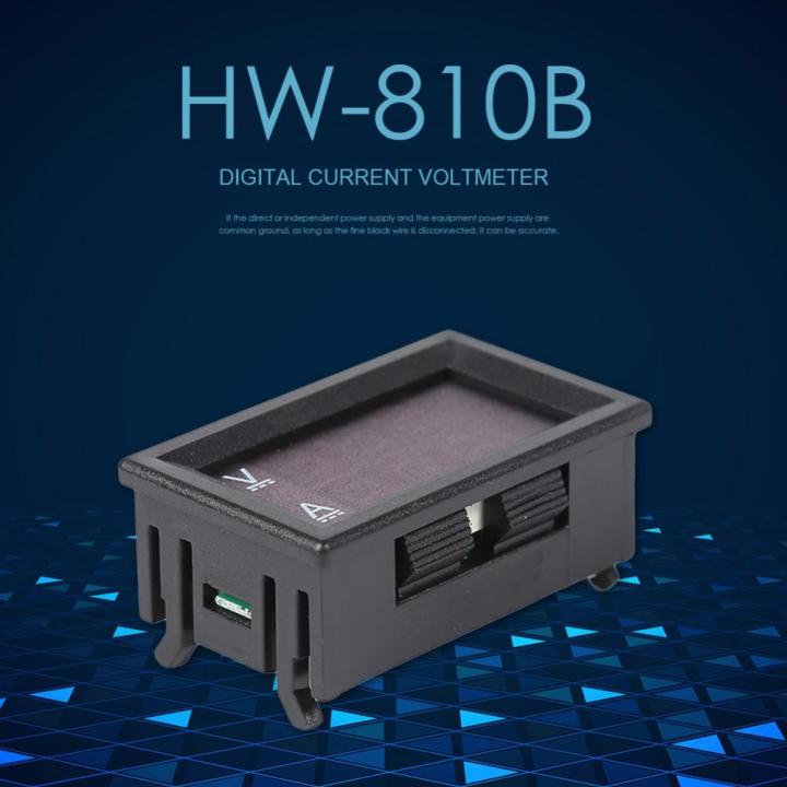 HW-810 Mini Digital Voltmeter Ammeter DC 100V 10A Volt Current Panel ...