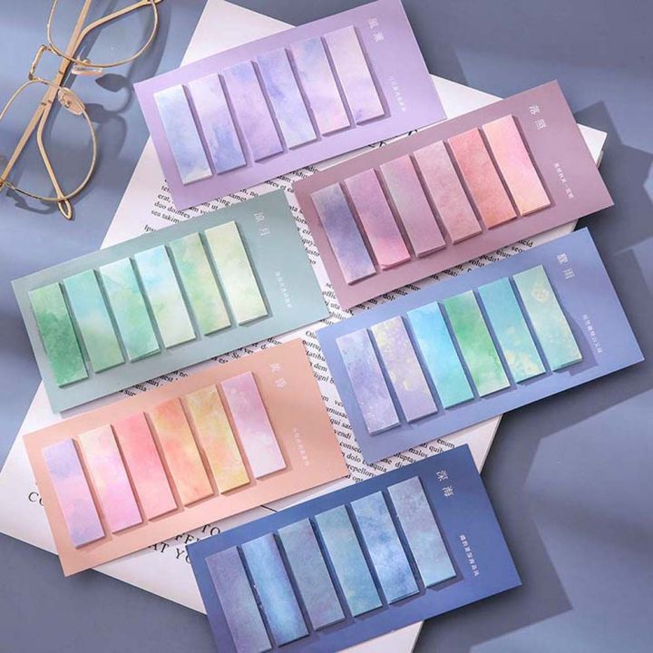 TEYSISO 120 Sheet Portable Sticky Labels To Do List Paper Stationery ...