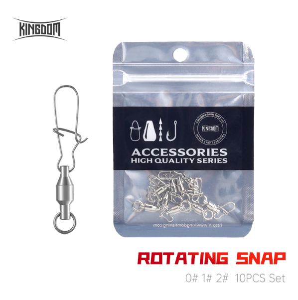 Kingdom 10pcs SWIVEL+D-SNAP Fishing Rod Tool Powerful Gourd Connector ...