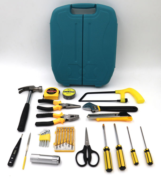 VARITY-27 Pieces Hardware Tool Kit Set Multifunctional Home Emergency ...