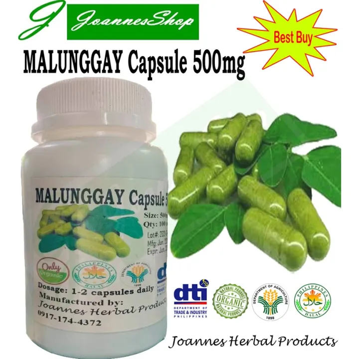 Organic Malunggay capsule (Moringa) 500MG CAPSULES | Lazada PH