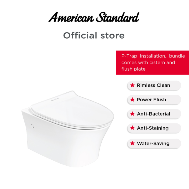 (RIMLESS) American Standard Signature Wall Hung Toilet Bundle (with ...