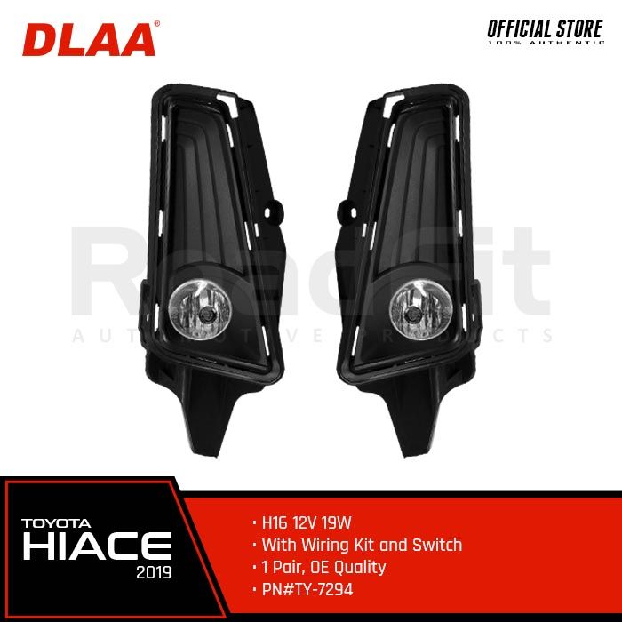 DLAA Genuine Fog Lamp / Fog Light H16 12V 19W for Toyota Hiace 2019-up, 2 pieces, PN#TY-7294 ...