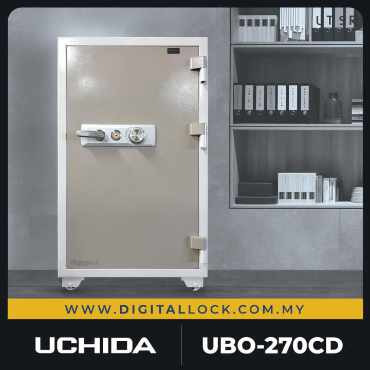 (KV Area Only) UCHIDA SAFE UBO-270CD Peti Besi Jepun Safe Box Fireproof ...