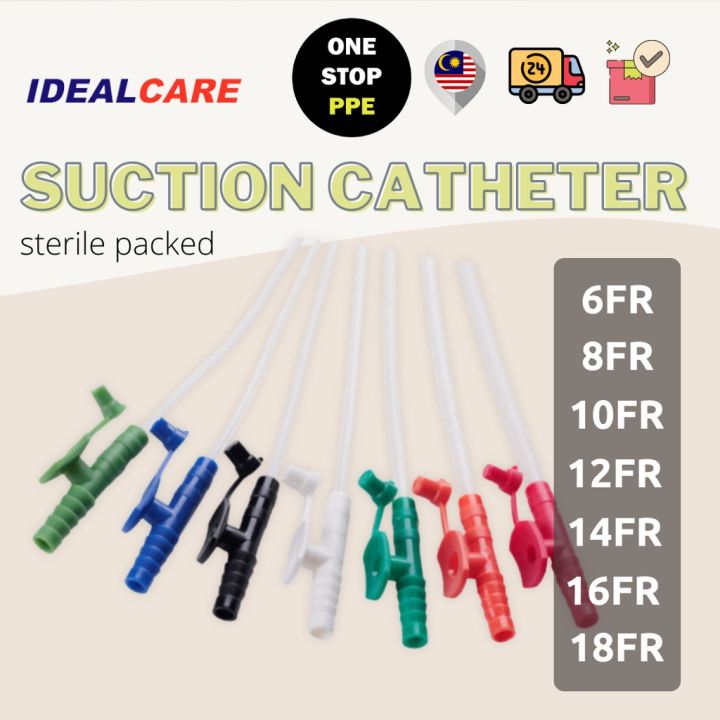 [OneStopPPE] Suction Catheter Finger Tip Control with Closure Cap ...