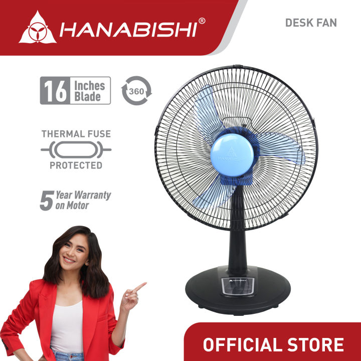 Hanabishi Desk Fan Windmill 360DF | 16" AS blade | Circular Oscillation ...
