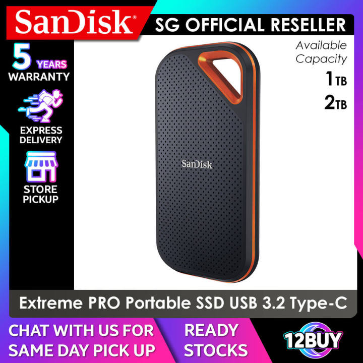 SanDisk Extreme Pro E81 Portable V2 SSD 2000MB/s Read Speed 2000MB/s Write Speed 1TB / 2TB / 4TB ...