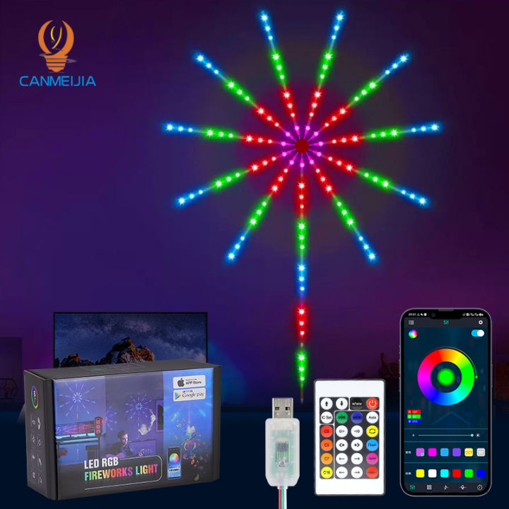 Led Fireworks Lights Strip Light RGB Lamp With Mobile app/Remote ...