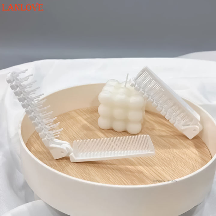 LANLOVE Foldable Travel Hair Bangs Comb with Two Types of Comb Teeth ...