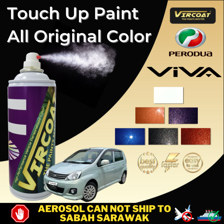 [PERODUA Viva] VIRCOAT Car Body Touch Up Paint/ Aerosol Spray 2K Paint ...
