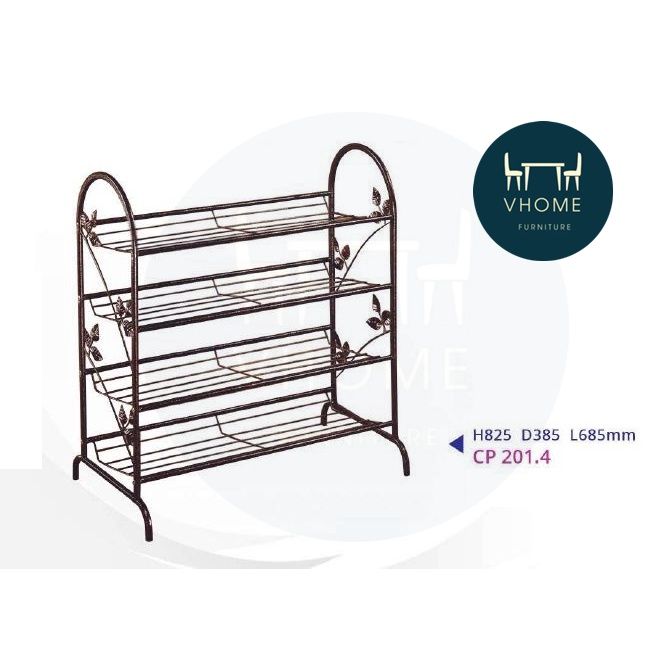 HOT SELLING 4 TIERS SHOE RACK COPPER HAMMERTONE / SHOE ORGANIZATION ...