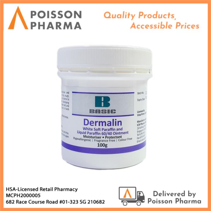 (Bundle of 6) ICM Dermalin 100g/ CURA Paraffin Ointment 60/40 100g ...