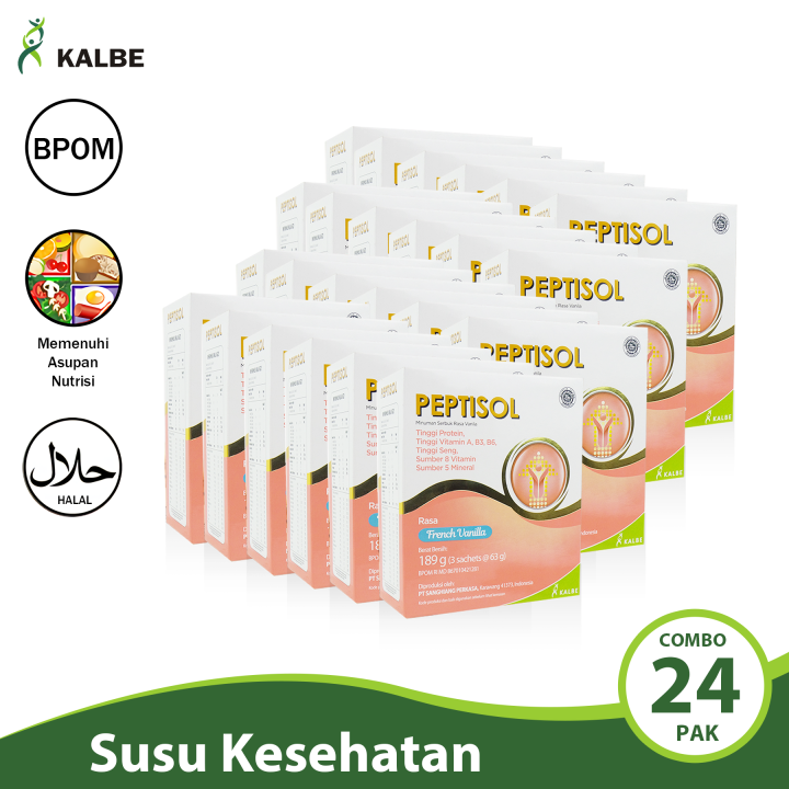 KALBE Peptisol Susu Kesehatan COMBO 24 PAK Pangan Olahan Untuk Kontrol ...