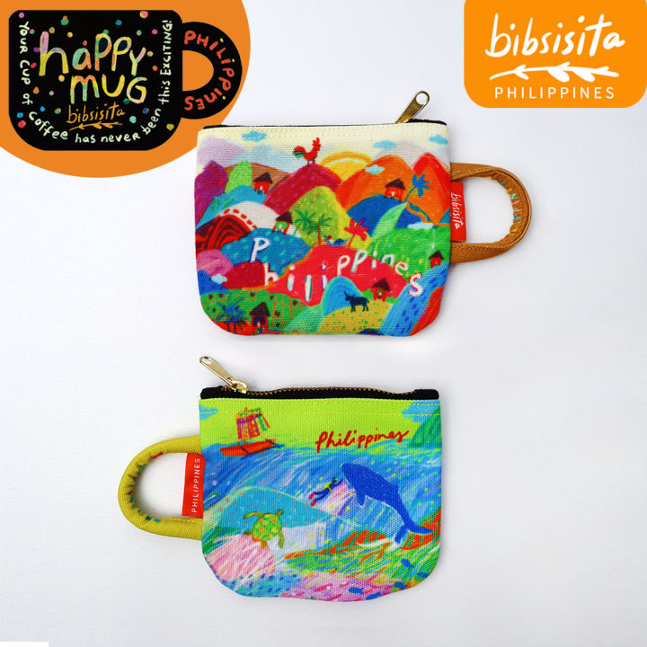 Bibsisita HAPPY MUG canvas purse SET OF 2 (with box packaging) | Lazada PH