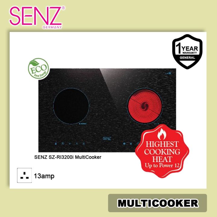 (AUTHORISED DEALER) SENZ 2 in 1 Smart Induction & Ceramic Cooker Hob SZ ...