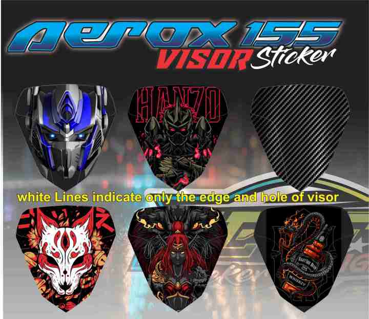 aerox visor sticker v1 v2 | Lazada PH
