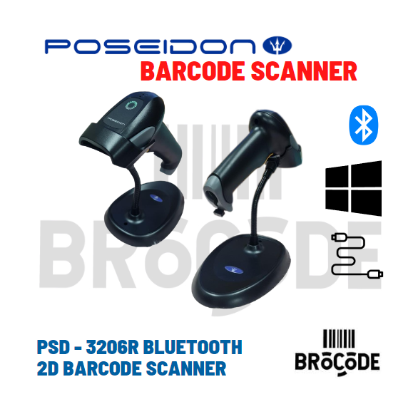 Poseidon PSD-3206 BLUETOOTH 2D BARCODE SCANNER QRCODE SCANNER | Lazada PH
